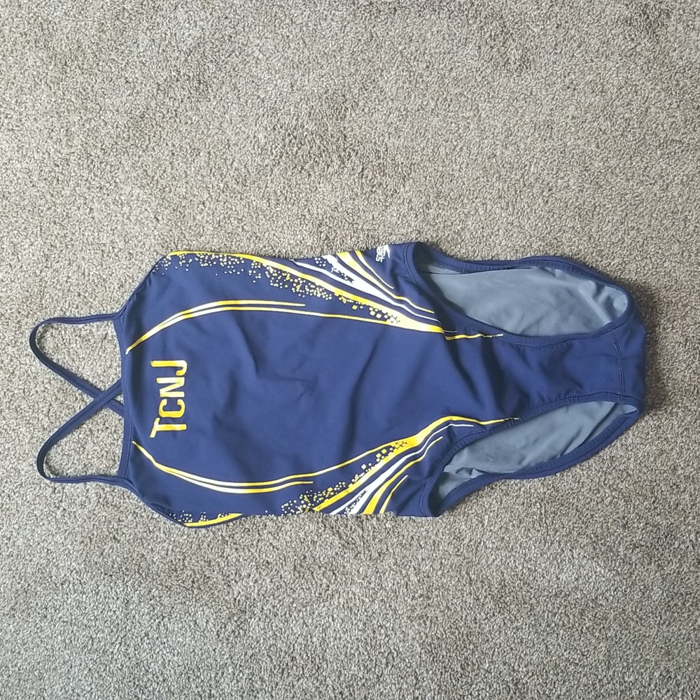 Speedo High Cut Competition Tcnj Swimsuit - Gem